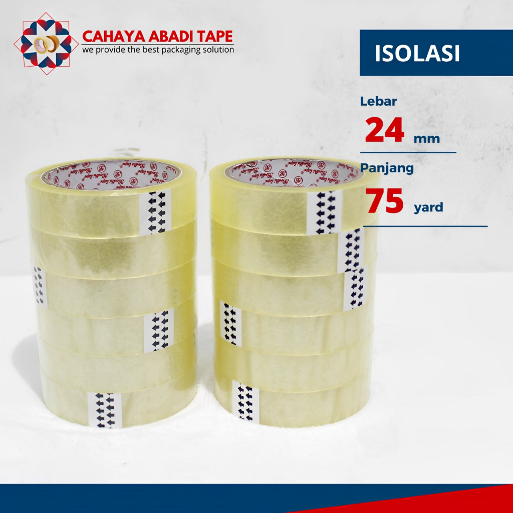 Jual ISOLASI BODHI 24MM X 75YARD PER SLOP ISI 6PCS | Shopee Indonesia