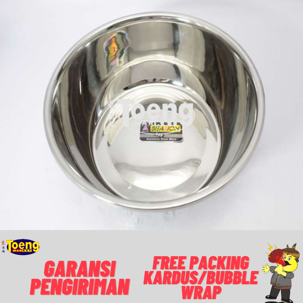 Jual BASKOM STAINLESS BESAR / MIXING BOWL S/S EXTRA TEBAL SEA LION ...