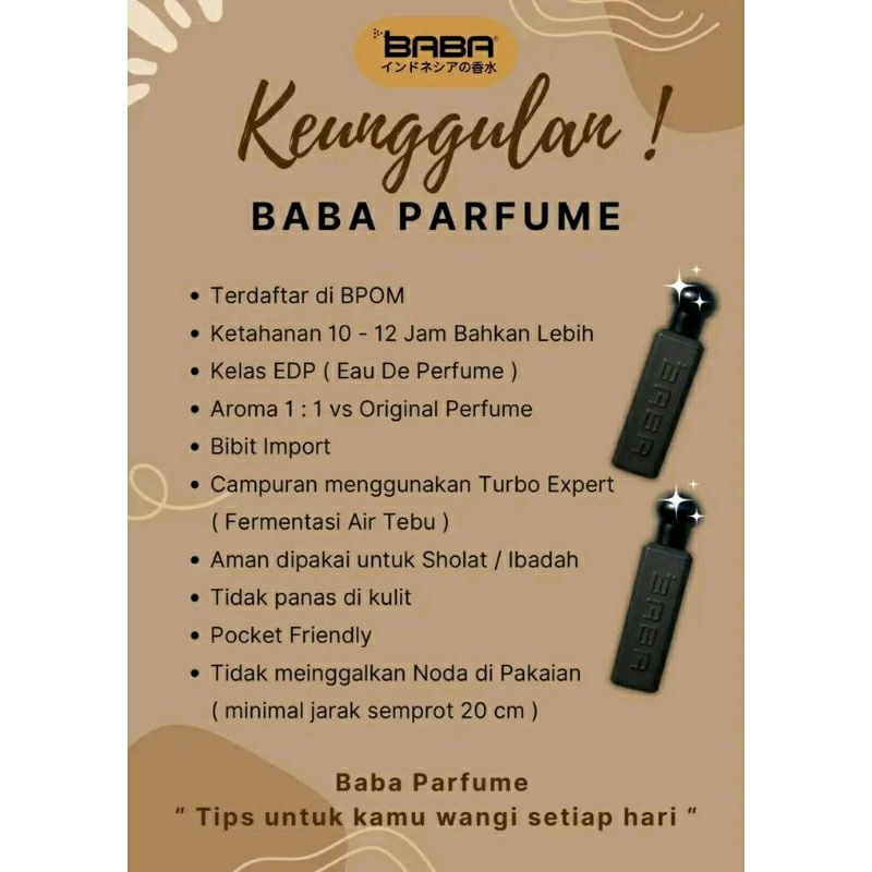 Jual BABA parfum 100% original, parfum pria dan wanita, parfum non ...