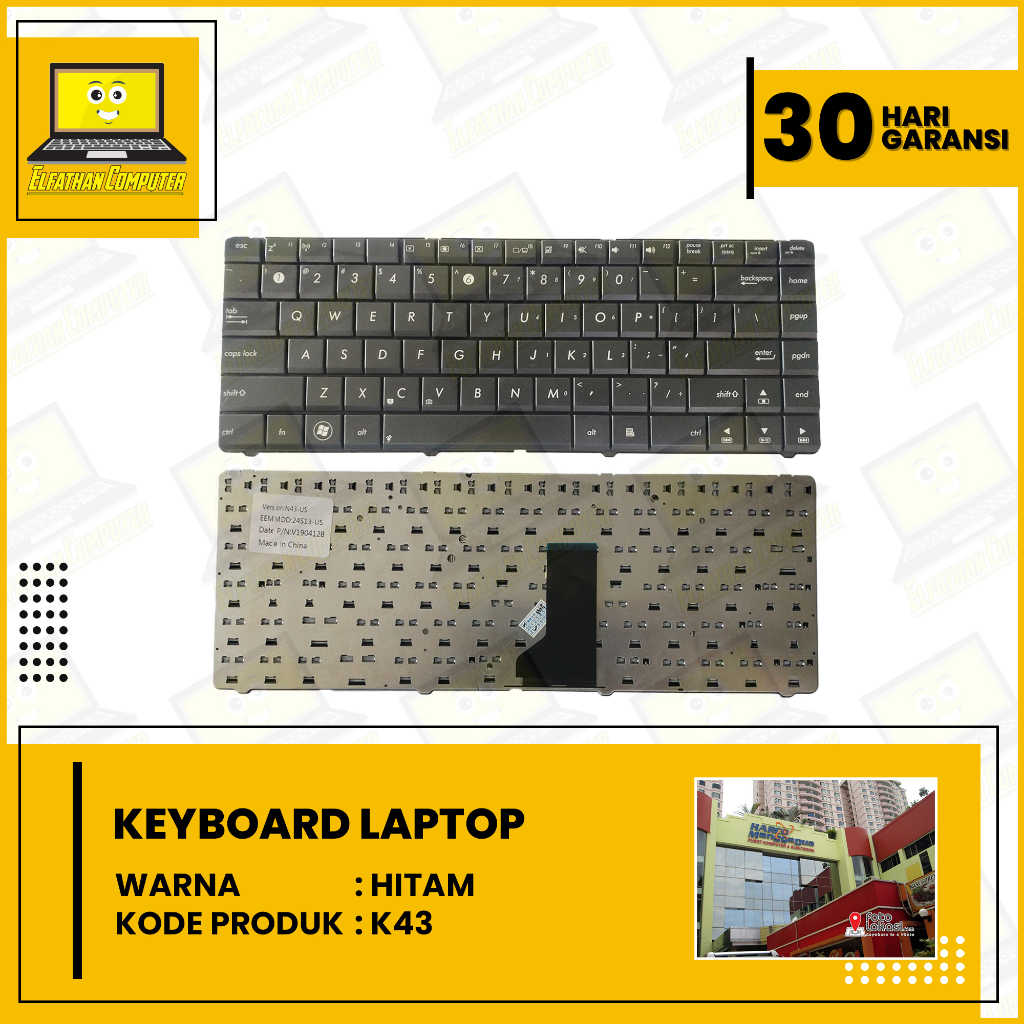 Jual KEYBOARD ASUS N43 Series A42 Series K43 Series X44 Series X45 ...