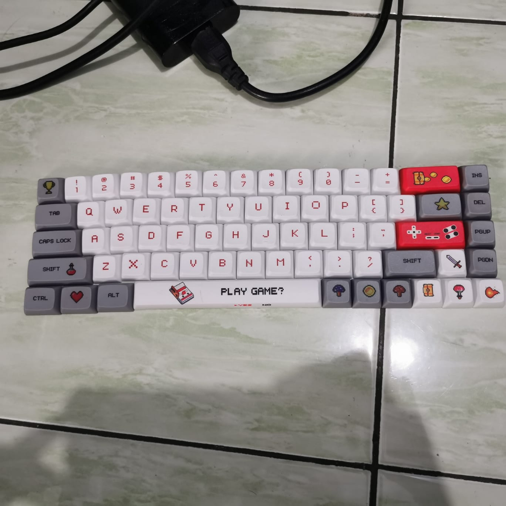 Jual Keycaps XDA Profile Tema Game Retro Not Mario Mechanical Keyboard ...