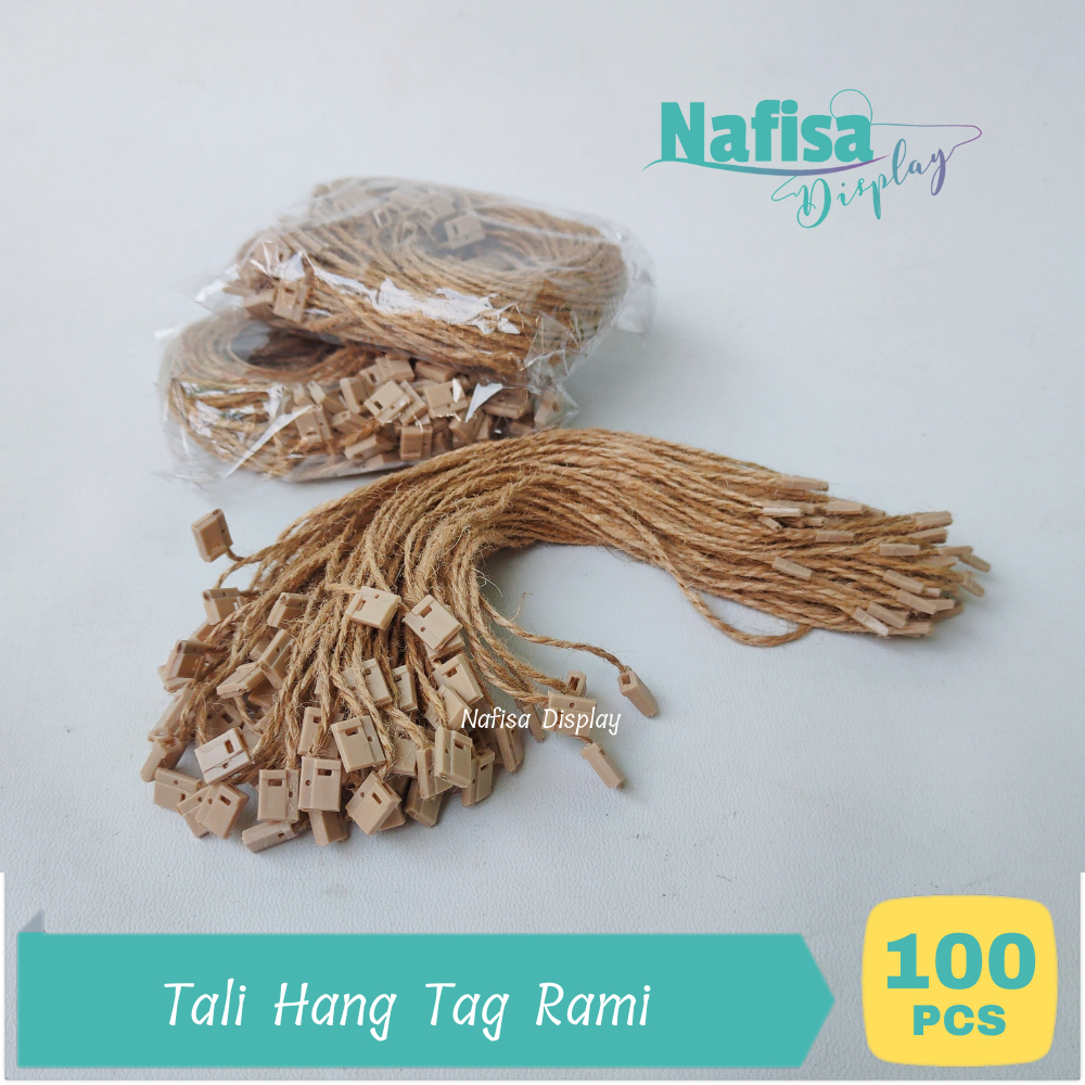 Jual Tali Hang Tag Bahan Rami 100 Pcs Panjang 20 Cm Untuk Label Nafisa ...