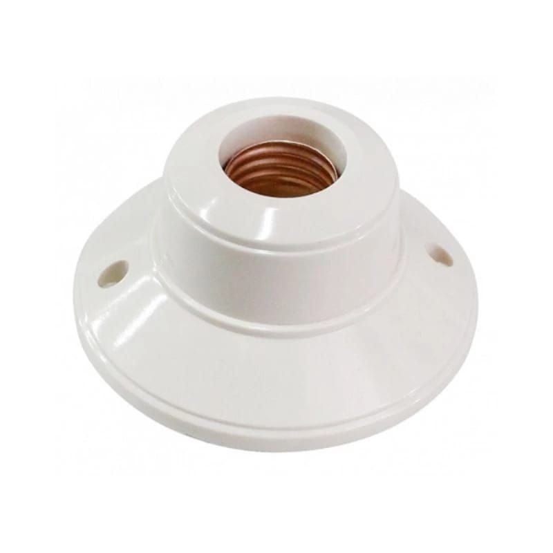 Jual Fitting Tempel Plafon Lampu Bulat Cream BROCO E27 | Shopee Indonesia