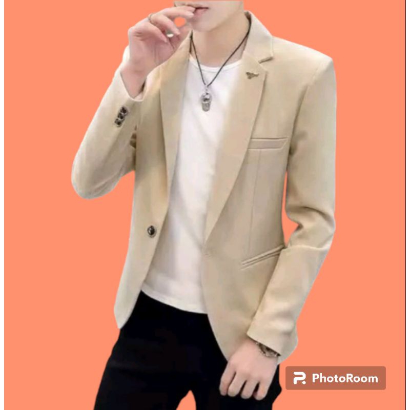 Jual Jas Pria Slimfit Casual /Blazer semi formal Pria/Jas blazer pria ...