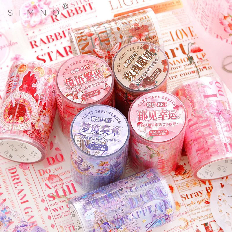 Jual washi tape selotip transparan foil 65 mm | Shopee Indonesia