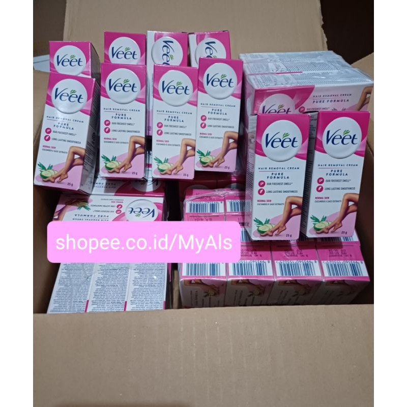 Jual Veet Hair Removal Kulit Normal [ 25g ] - Free Bubblewrap | Shopee ...