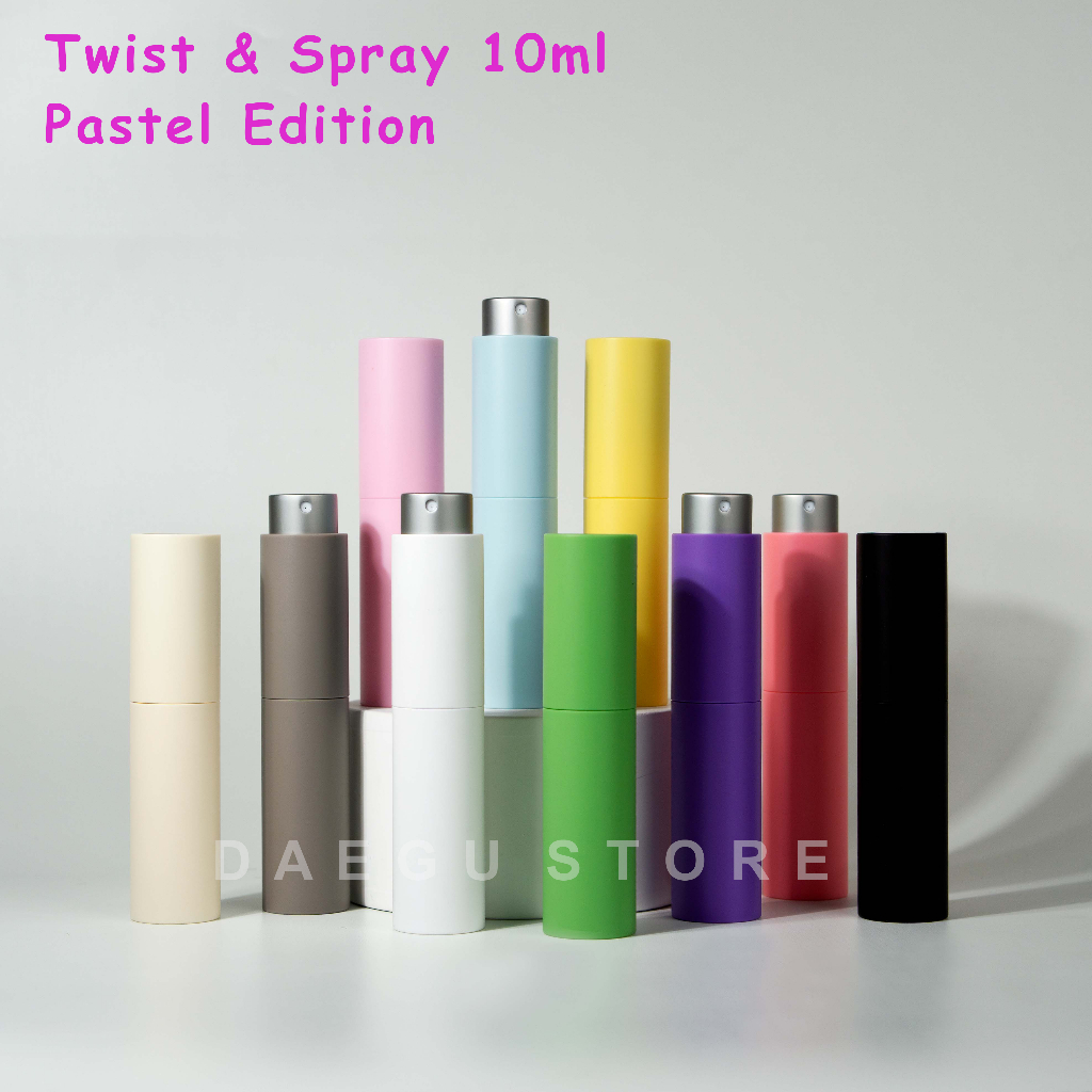 Jual Botol Parfum Twist and Spray 10ml PASTEL Edition - Mini Travel ...