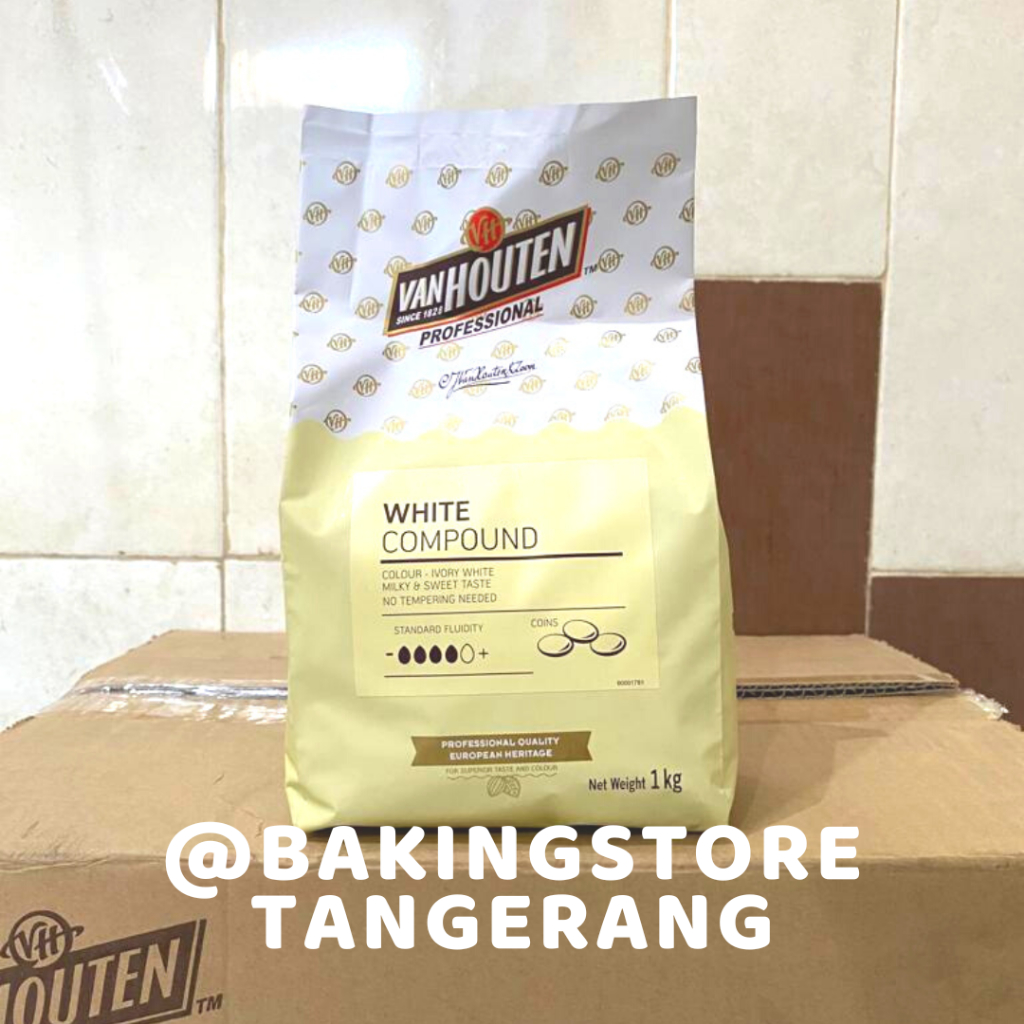 Jual Van Houten white Compound Coin 1 kg | Coklat Putih | Shopee Indonesia