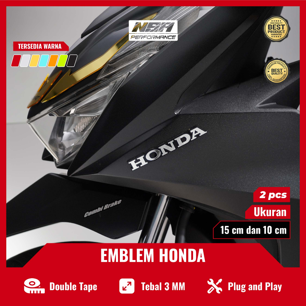 Jual NSA 2PCS EMBLEM HONDA 3D LOGO HONDA TIMBUL STIKER HONDA TIMBUL ...
