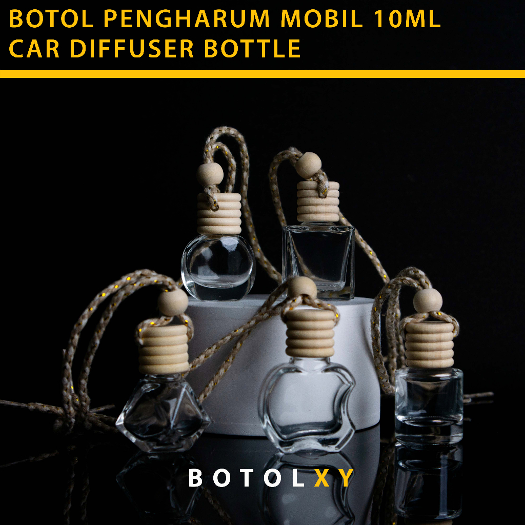Jual Botol Pengharum Mobil Gantungan Tali Parfum Mobil Kaca 10ml ...