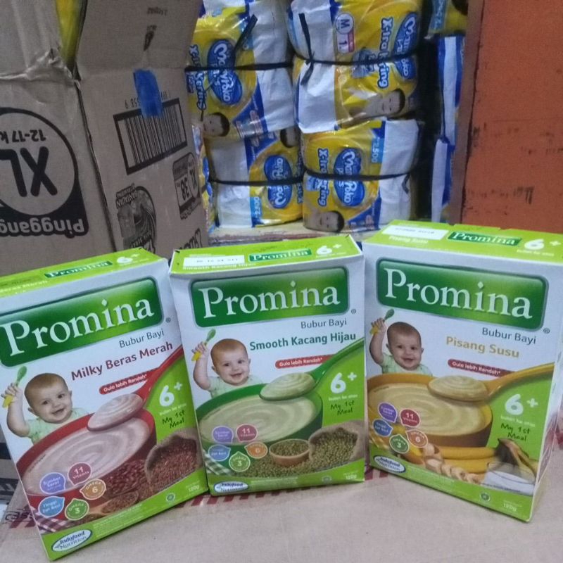 Jual promina bubur bayi beras merah/kacang hijau/pisang susu | Shopee ...