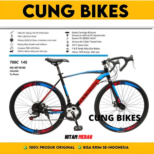 Jual Sepeda Balap Roadbike ODESSY MT 1010S 700c Rem Cakram Shimano ...