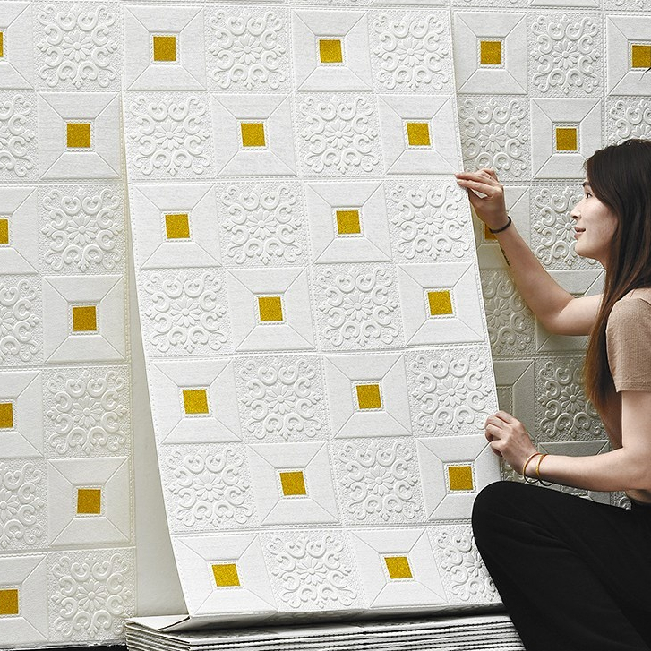 Jual DTG Wallpaper 3D Foam Stiker Emboss peredam udara dan suara ...