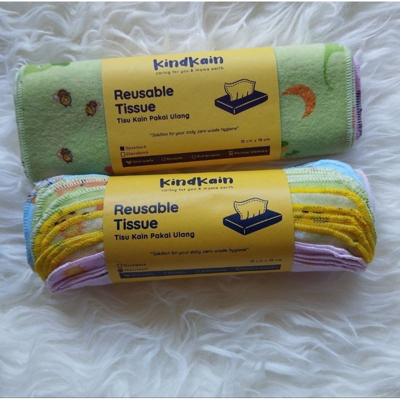 Jual Kindkain Tisu Kain Sapu Tangan Cuci Pakai Ulang Reusable Tissue ...