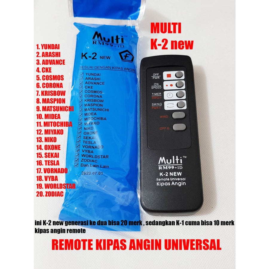 Jual Remot Kipas Angin Remote Kipas Multi Universal Serbaguna Maspion ...