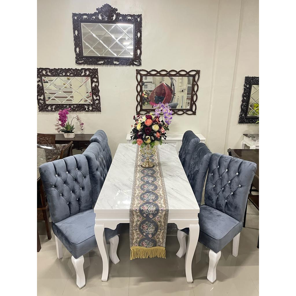 Jual SOFA MEJA MAKAN KURSI 6 MEJA HPL 160 CM X 80 CM X 82 CM | Shopee ...