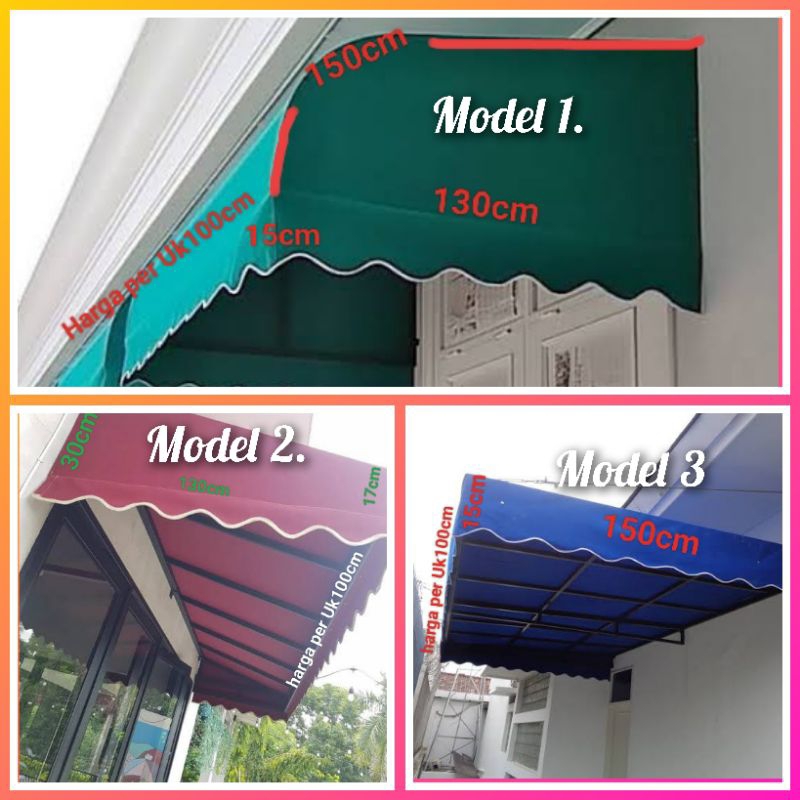 Jual atap kanopi membran,,kanopi kain gaya eropa waterproof tebal ...