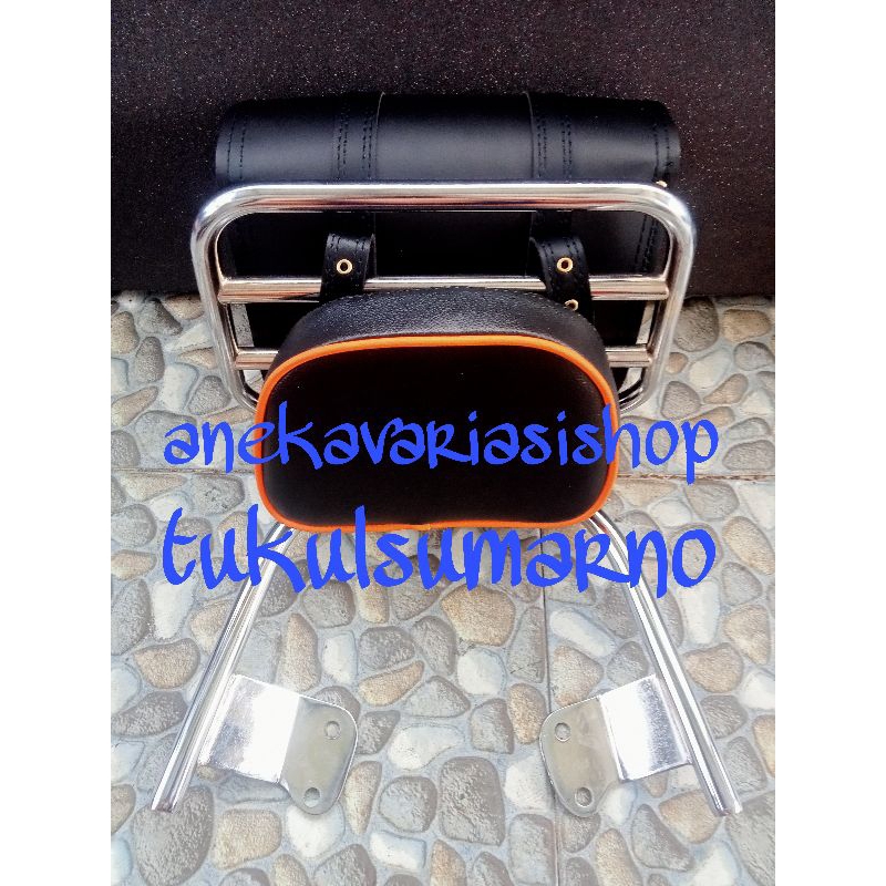 Jual Back Rack + bantalan belakang + side bag Yamaha Fazzio , Grand ...