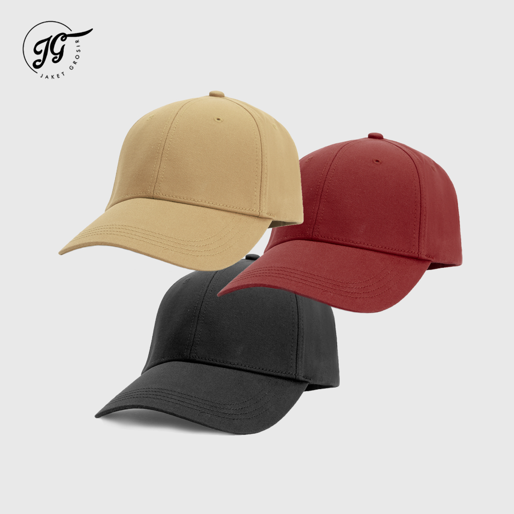 Jual JAKETGROSIR Topi Baseball Cap Polos Bahan Rafel Pria & Wanita ...
