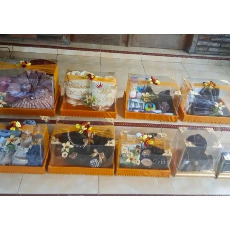 Jual Box Hantaran Fiberfome isi 4 Kotak Hantaran Hidden Box Rustic Isi ...