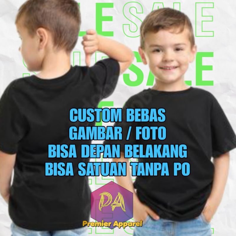 Jual Custom Gambar Kaos Anak Bisa Satuan Tercepat Termurah 30S | Shopee ...