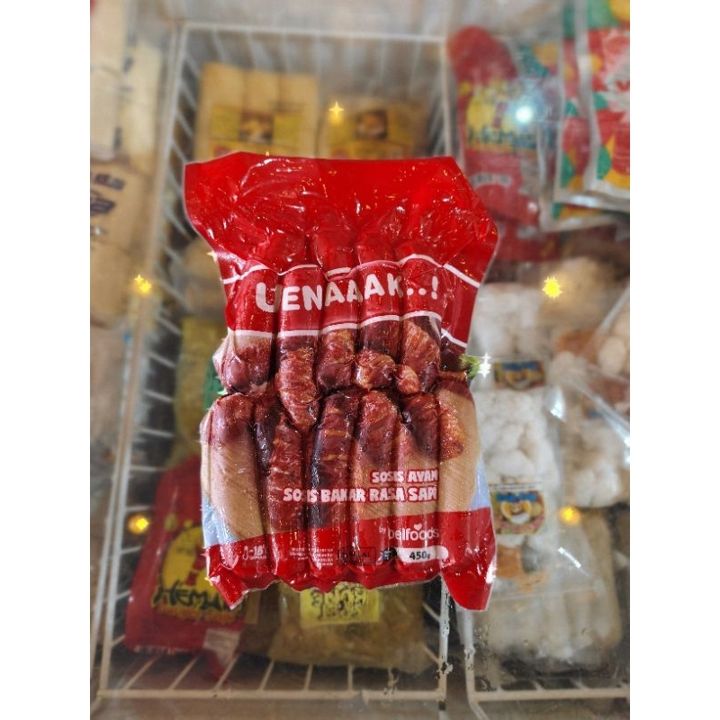 Jual BELFOODS UENAAAK Sosis Ayam Sosis Bakar Rasa Sapi 450g isi 11 pcs ...
