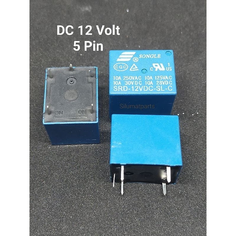 Jual Relay DC 12 volt 5pin 10amper / Rilay 12v 5kaki / Relay 12v dc 5pin | Shopee Indonesia