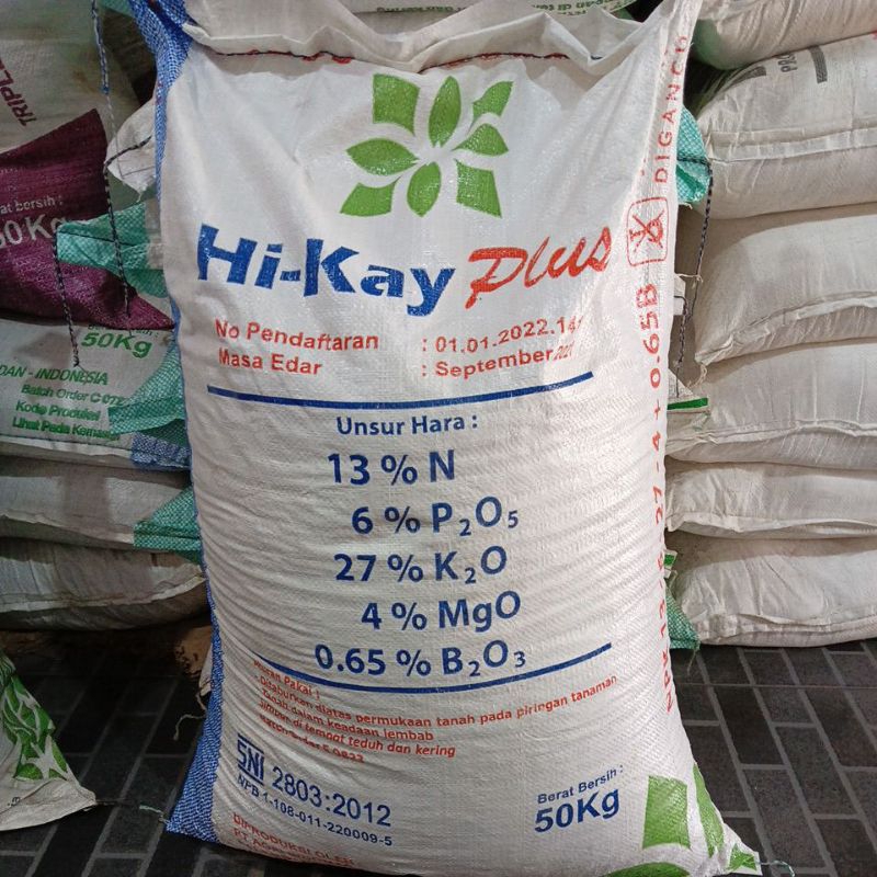 Jual pupuk npk hikay 13.6.27.4+0,65 B repack 1kg original | Shopee ...