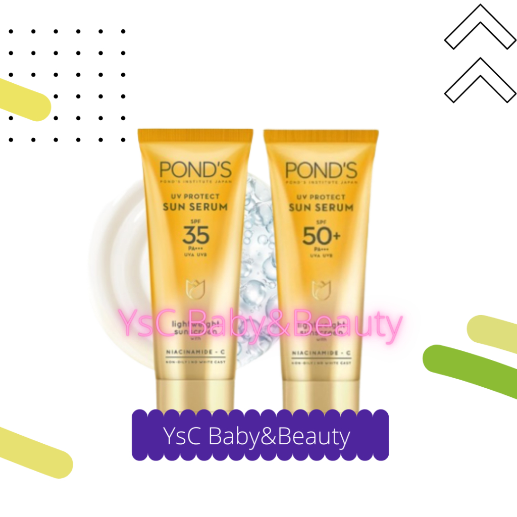 Jual Pond'S UV Protect Sun Serum Spf 50+ / SPF35 PA++++ UVA UVB Lightweight Sunscreen With ...
