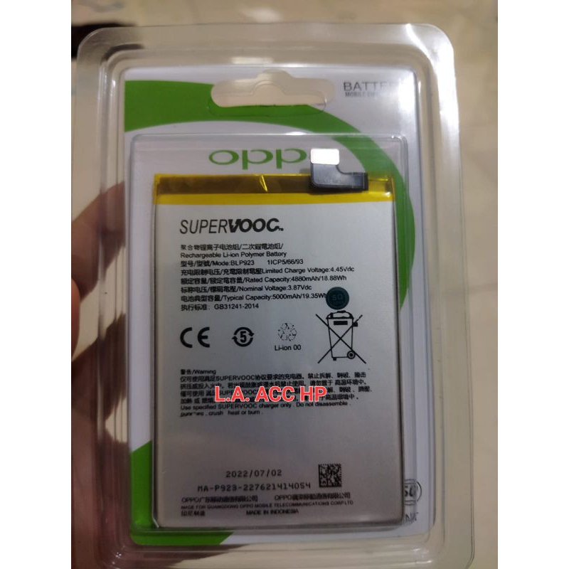 Jual Baterai Oppo A57 4G 2022 CPH2387 BLP923 Original | Shopee Indonesia