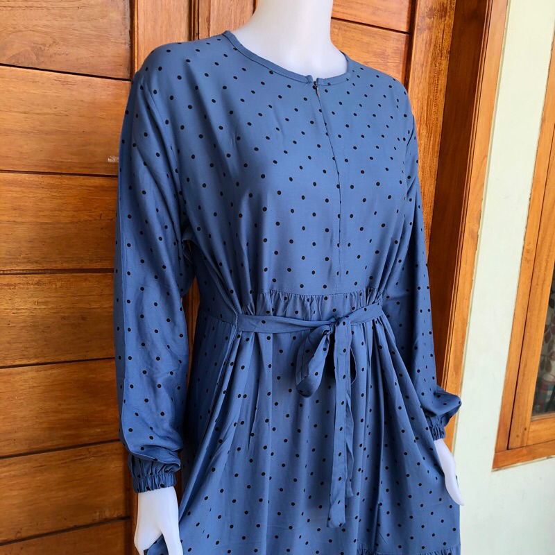 Jual Gamis Motif Bunga Kecil Rayon Viscos Uk M-XL | Shopee Indonesia
