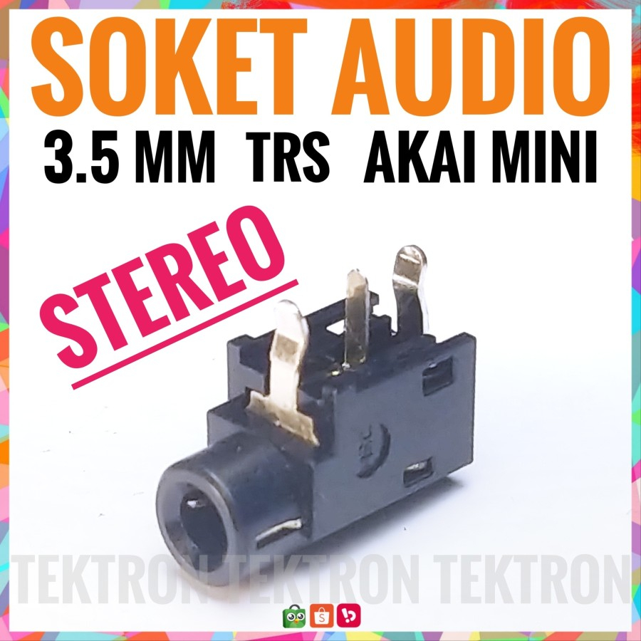 Jual Soket Audio TRS 3.5mm Socket Akai mini Female 3pin 3p Stereo ...