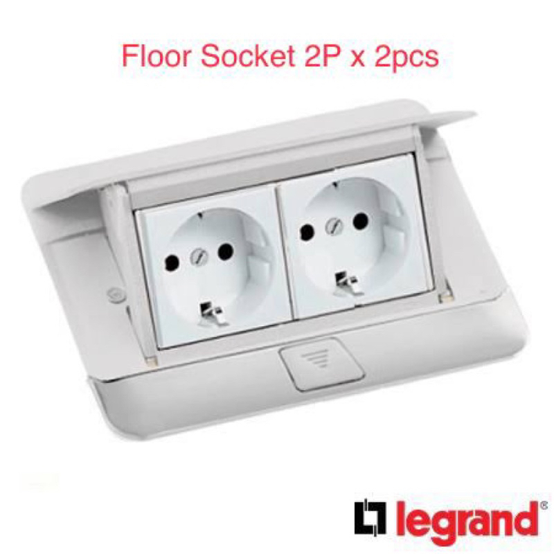 Jual Legrand Floor Socket 2P 16A CP isi 2 Aluminium 054011 + 572118 ...