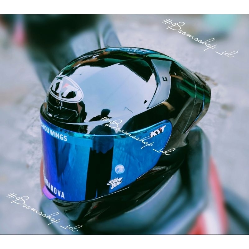 Jual helm KYT tt course solid black glosy | Shopee Indonesia