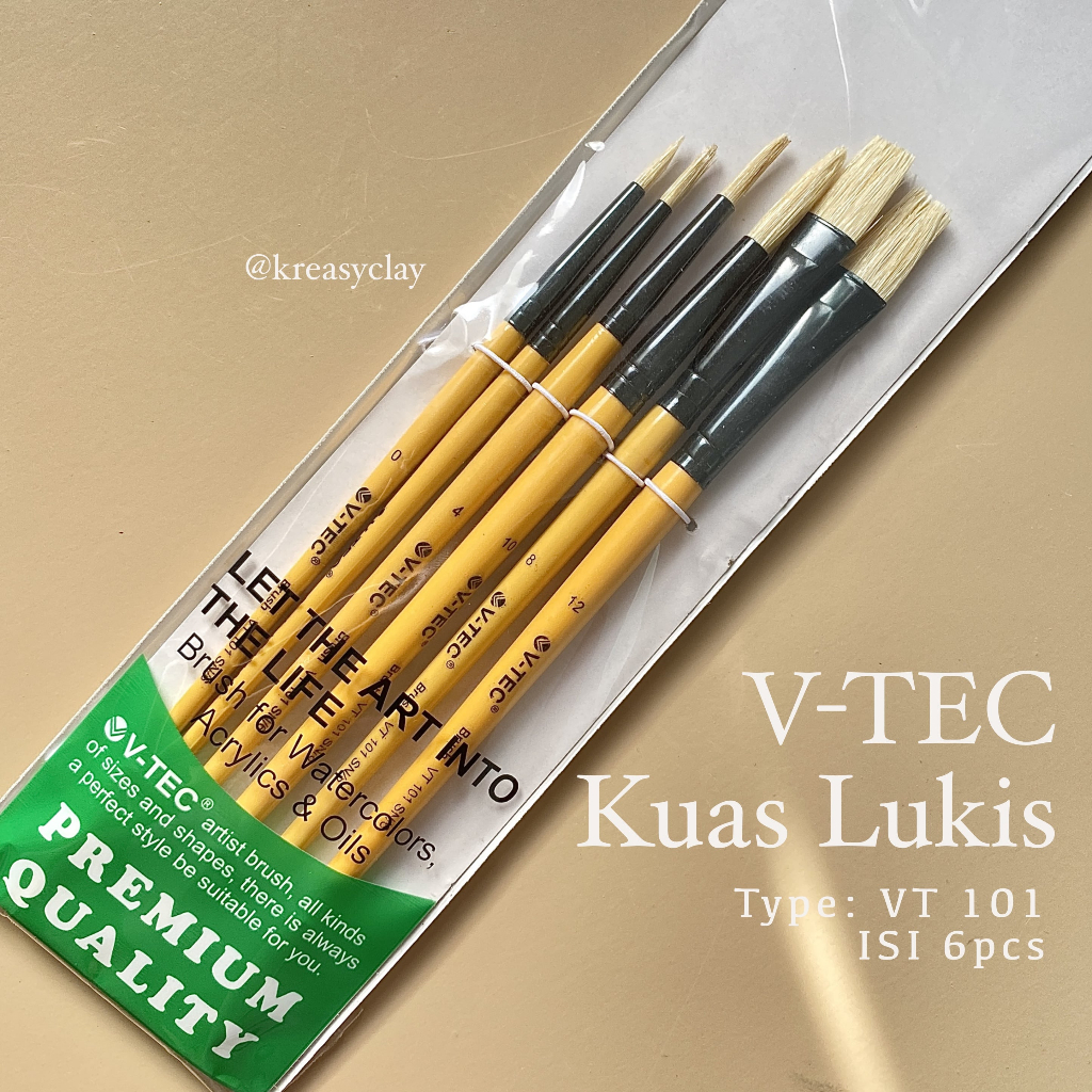 Jual Kuas Lukis V-Tec Set VT 101 - Painting Acrylic Brush - Artist ...