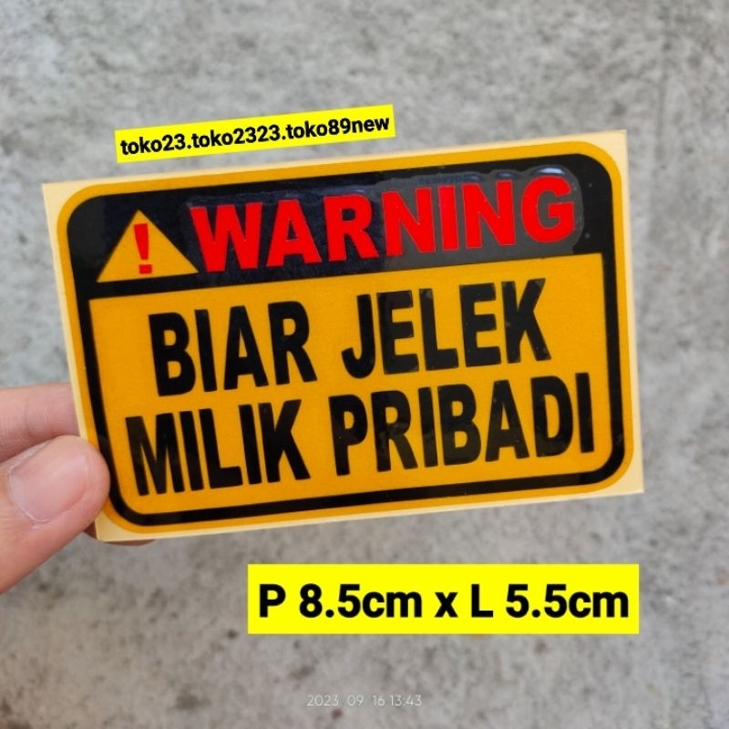 Jual stiker cutting motor stiker kata kata warning biar jelek | Shopee Indonesia