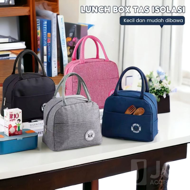 Jual Tas Bekal Travel Lunch Bag Cooler Bag Tas Makanan Minuman Bahan 2 ...