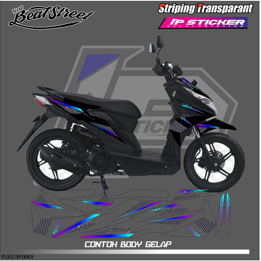 Jual (COD) STIKER STRIPING BEAT STREET- STIKER STRIPING MOTOR HONDA ...