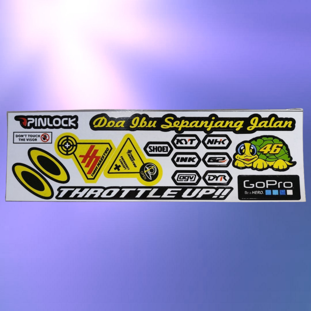 Jual Sticker Kaca Helm Visor Helmet murah DOA IBU SEPANJANG JALAN TM D ...