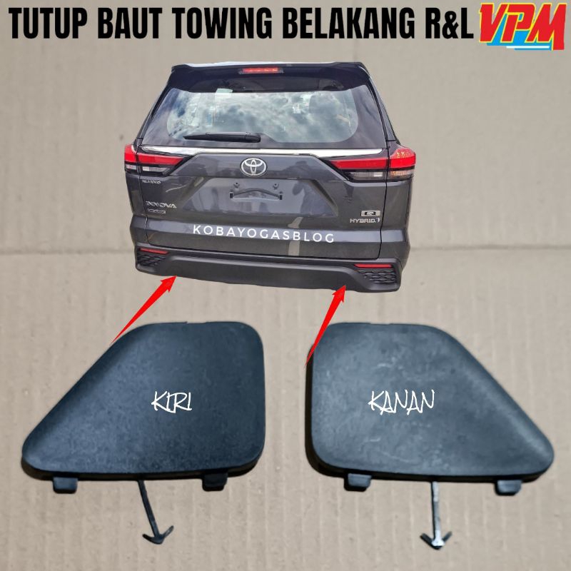 Jual cover tutup baut towing bumper belakang toyota Innova zenix new ...