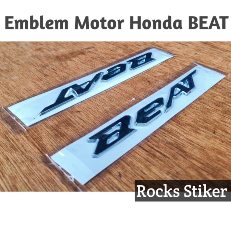 Jual Emblem Motor Honda BEAT satu set 2 pcs/ emblem motor beat / emblem ...