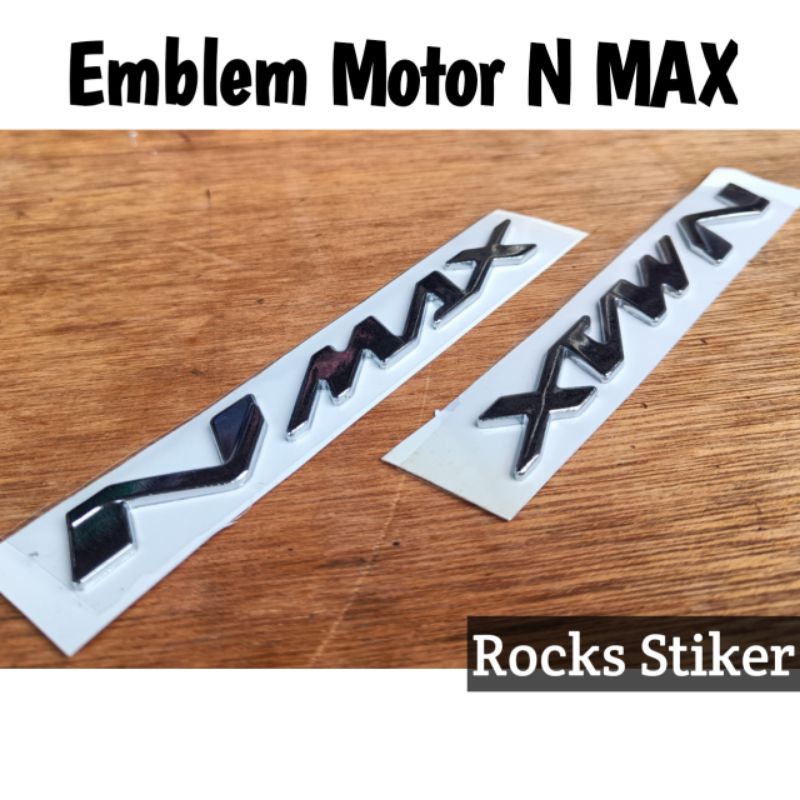Jual Emblem Motor Yamaha N MAX warna CHROME / emblem timbul 3D Motor ...
