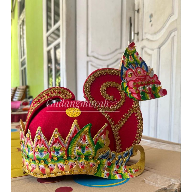 Jual MAHKOTA IRAHIRAHAN SRIKANDI WAYANG ORANG WARNA MERAH KULUK ...
