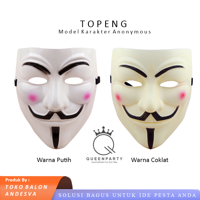 Jual Topeng Anonymous / Topeng Vendetta / Topeng Pesta / Mask Party ...