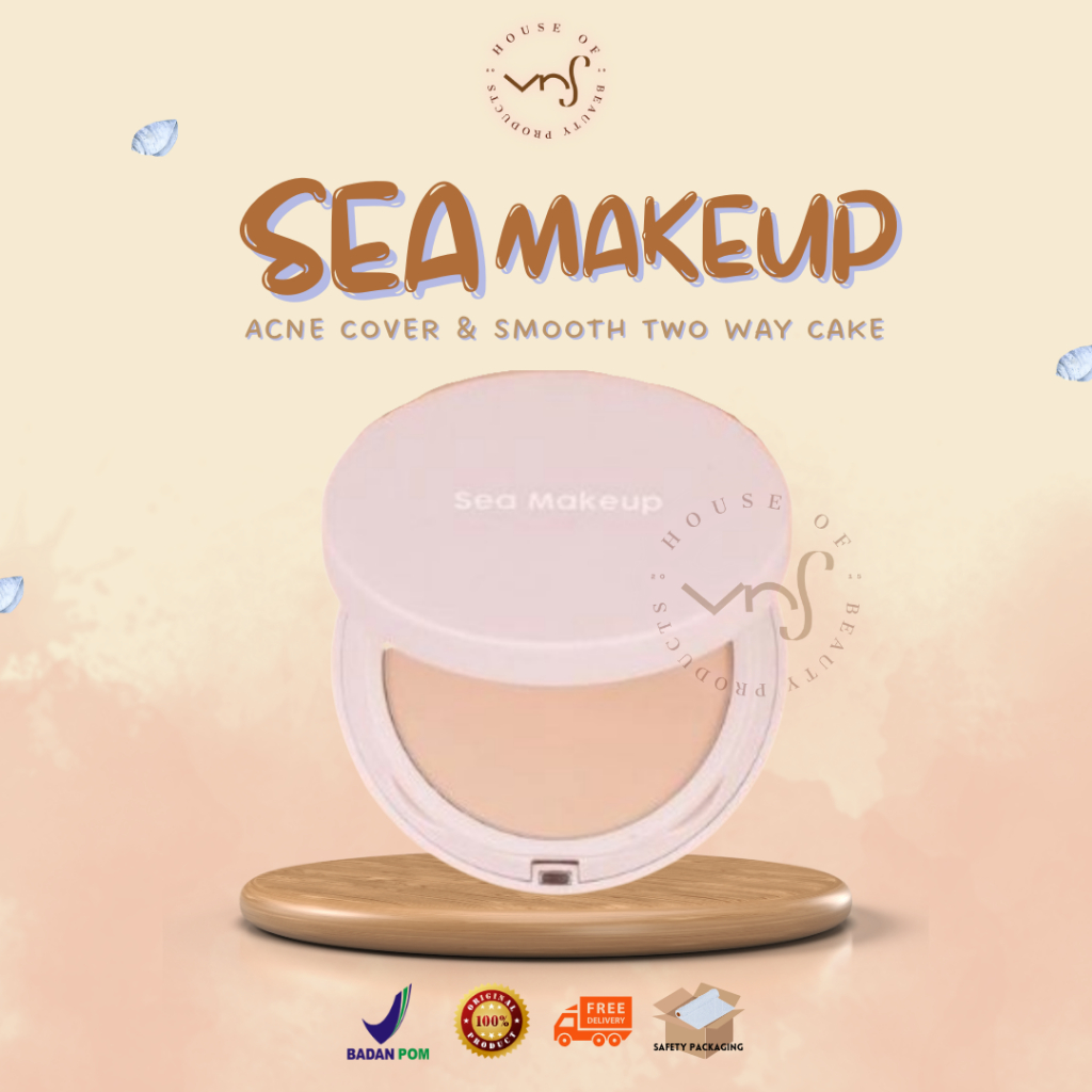 Jual SEA MAKEUP Acne Cover & Smooth Two Way Cake | Shopee Indonesia