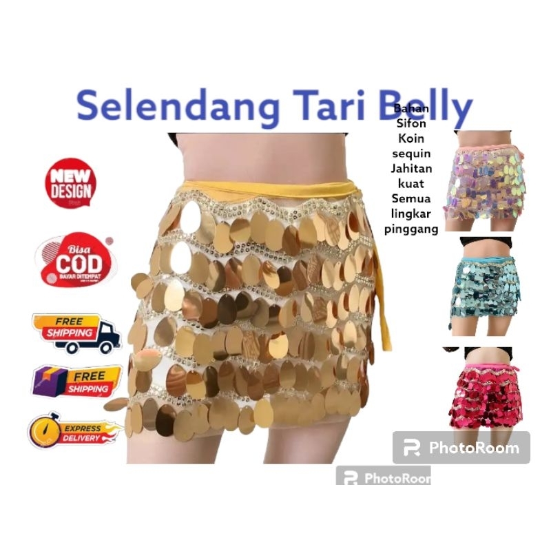 Jual Syal Pinggul Payet Tari Perut Wanita Baru Sabuk Latihan Membungkus ...