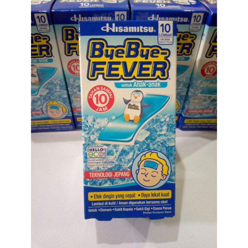 Jual Kompres Demam Untuk Anak Byebye Fever 1 Box Isi 10 Lembar | Shopee ...