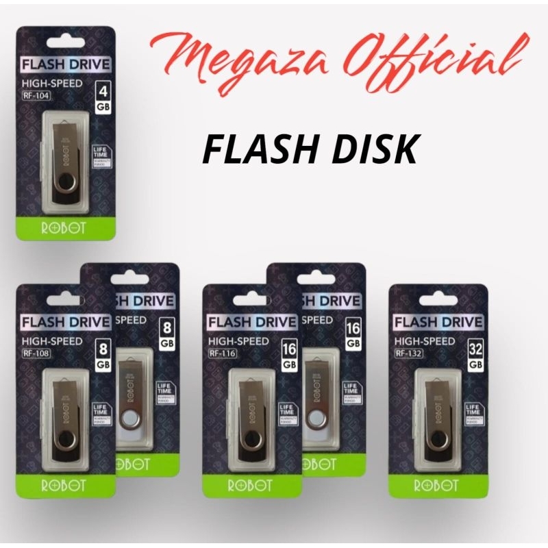 Jual FLASHDISK ROBOT 4GB 8GB 32GB 64 GB ORIGINAL | Shopee Indonesia