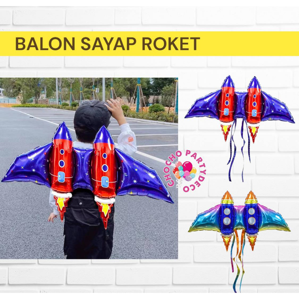 Jual Balon Foil SAYAP ROKET / Balon Foil Sayap Roket | Shopee Indonesia