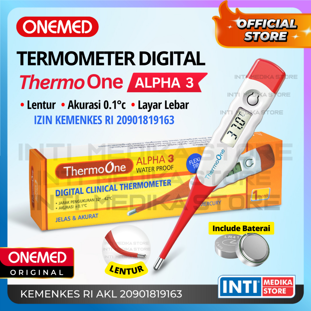 Jual ONEMED - Thermometer Flexible ALPHA 3 | ThermoONE | Termometer ...
